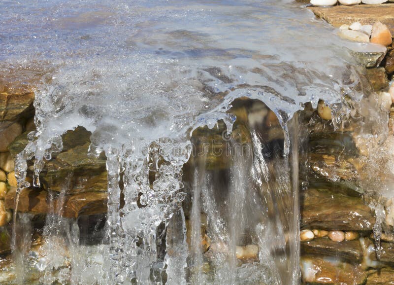 Water Flowing Under the Ice Stock Image - Image of waterfall, winter ...