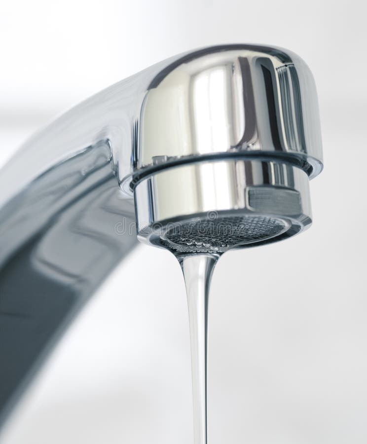 Flowing Water Faucet Stock Image Image Of Shiny Drain 7740509