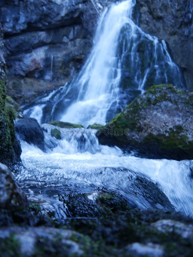 Water Flowing from a Waterfall Stock Image - Image of icelandic ...