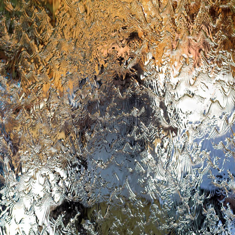 Water Flows Along the Wall of the Mirror, Horizontal Abstract Texture ...
