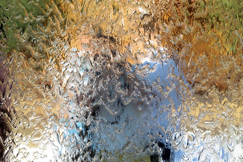Water Flows Along the Wall of the Mirror, Horizontal Abstract Texture ...