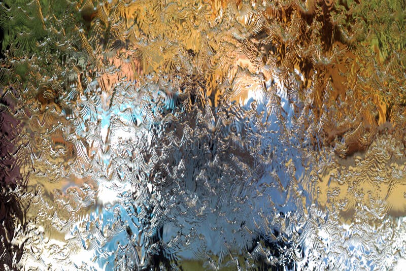 Water Flows Along the Wall of the Mirror, Horizontal Abstract Texture ...