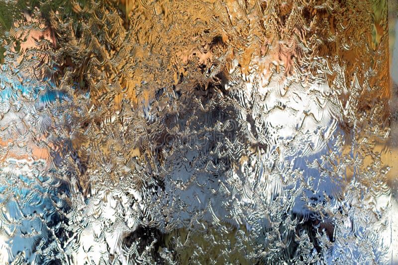 Water Flows Along the Wall of the Mirror Stock Image - Image of crystal ...