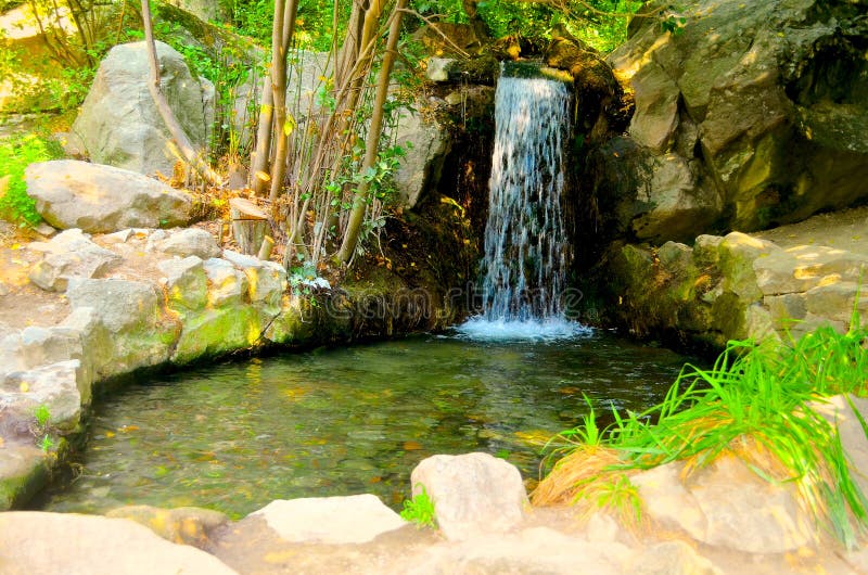 Small waterfall stock image. Image of lakes, waterfall - 101853131