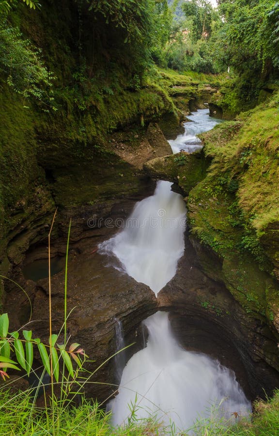 Devi`s Falls in Pokhara, Nepal Stock Photo - Image of waterfall ...