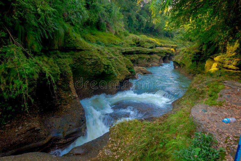 Hell S Falls or Devil Waterfall at Pokhara in Annapurna Valley Stock ...