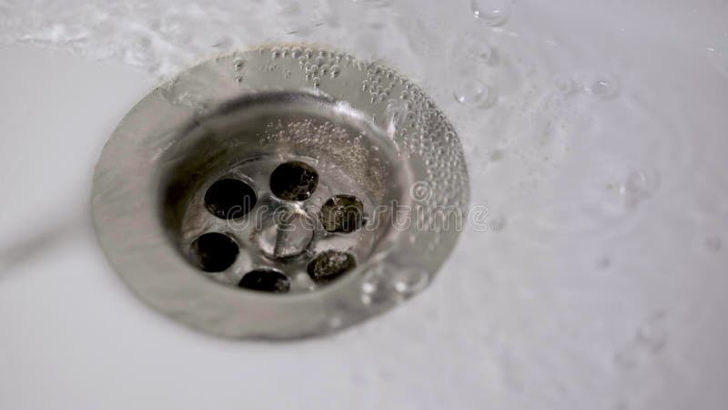 Water Flows into the Drain Hole 120 Fps To 25 Fps Stock Video - Video ...