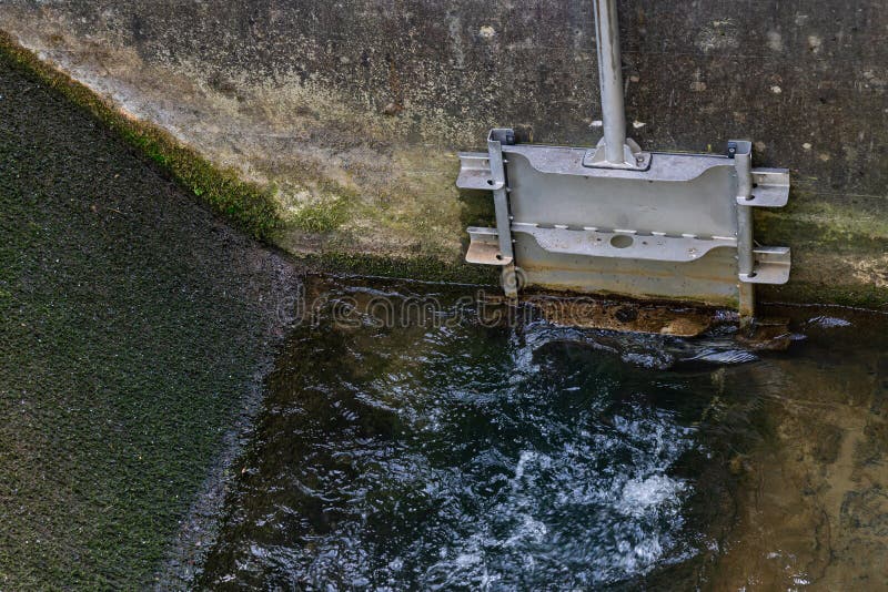 Small Stream Water River Flows Sluice Gate Stock Photos - Free ...