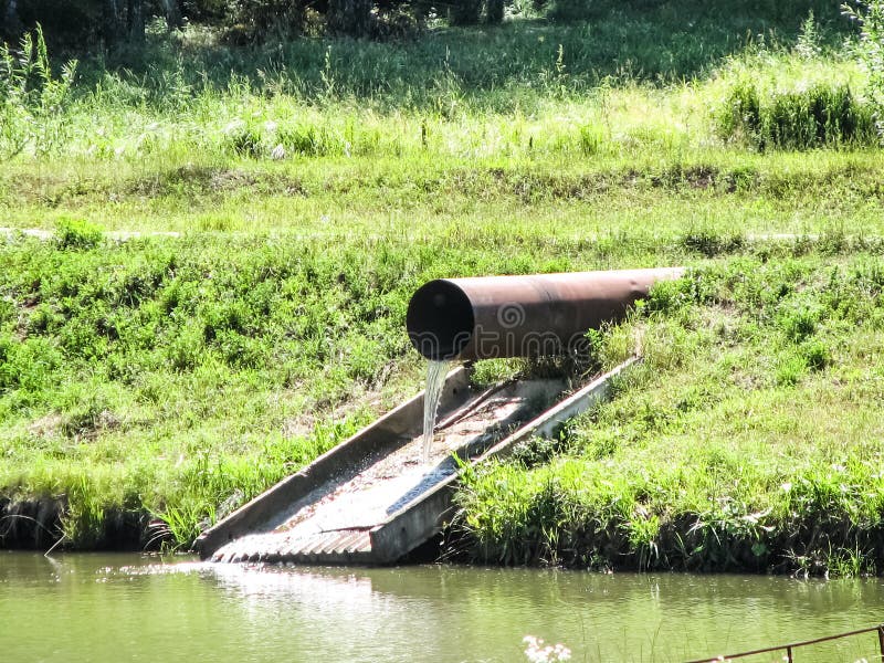 Pond For Irrigation Drainage, Stock Photo - Image of agriculture ...