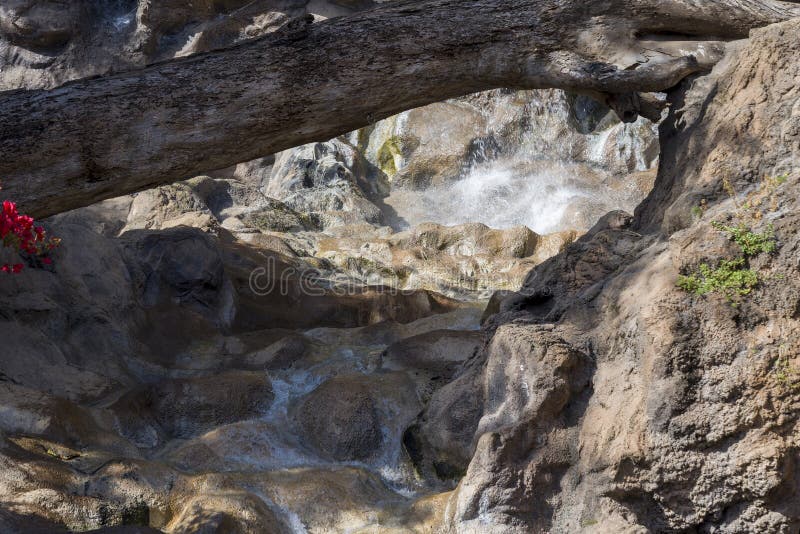 Water Flows Over the Rocks in the Park Stock Photo - Image of hiking ...