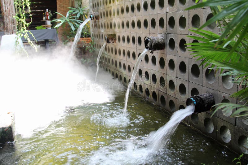 Water Flows from Pipe on the Wall Stock Photo - Image of pipe, liquid ...