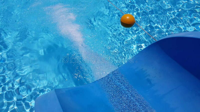 Water Flows into the Pool with a Slide Stock Footage - Video of ...