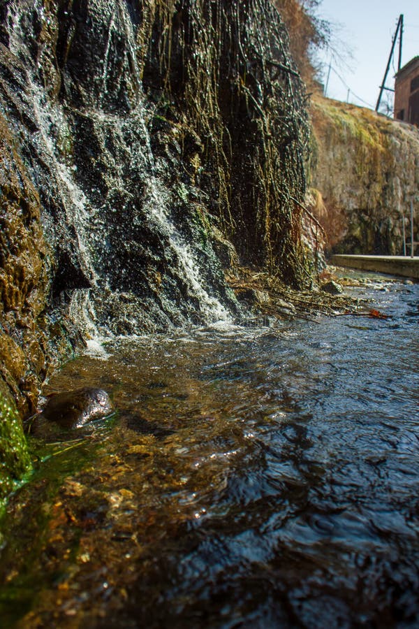 Water Flows through the Rocks To the River Stock Photo - Image of ...