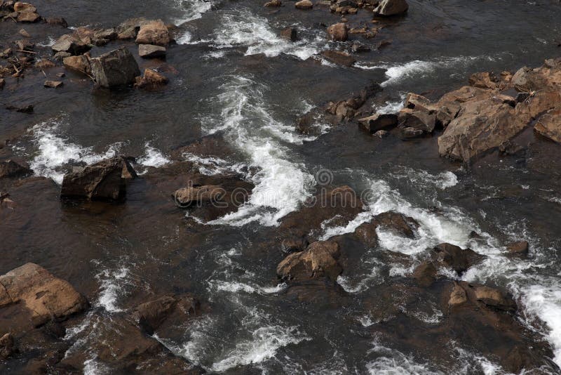 Water Flows on a Rocky Surface Stock Photo - Image of water ...