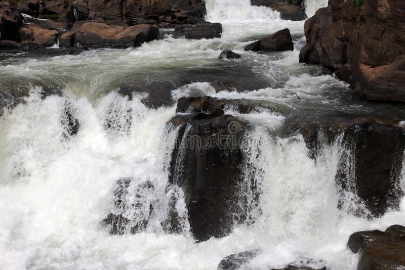 Water Flows on a Rocky Surface Stock Image - Image of ecology, flowing ...