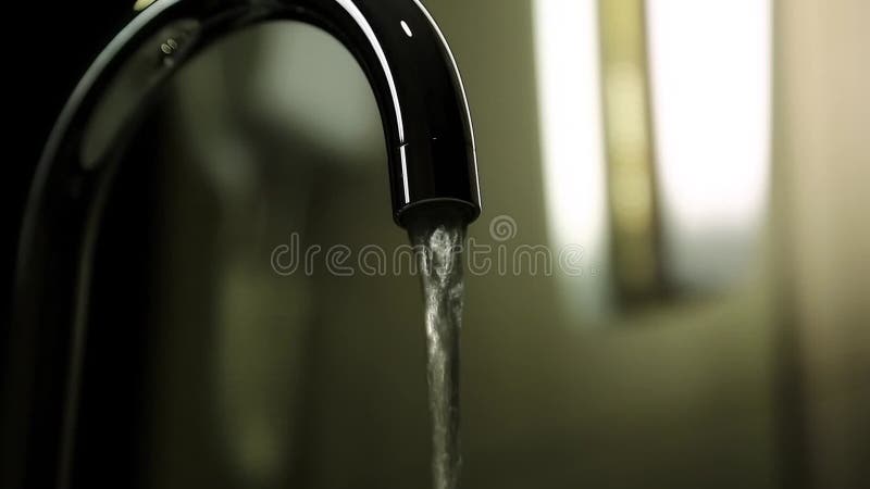 Water flows from the tap stock video. Video of sanitary - 348509877