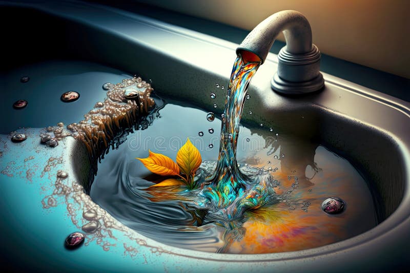 Water Flows from Tap Fouling Growth in Thin Stream into Dirty Sink ... Water Flows from Tap Fouling Growth in Thin Stream into Dirty Sink ...