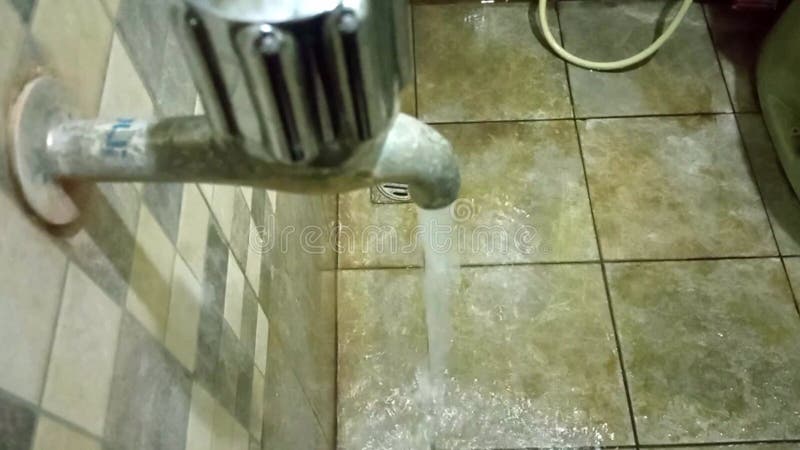 Water Flows in the Tap, the Sanitation System is Inside the House Stock ...