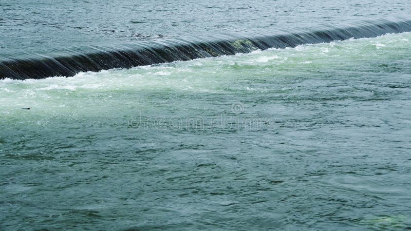 Water Flows from the Weir of a Large Dam Stock Footage - Video of ...