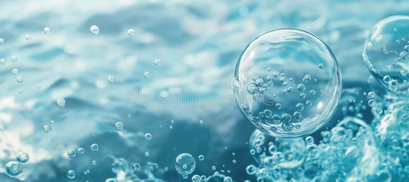 Water Foam Wave Bubbles Background, Clear, Circle, Fresh Stock Illustration - Illustration of ...