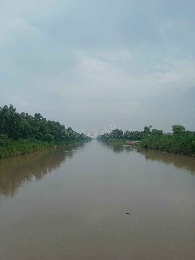 Water Fog Sky Tree Panjab Part of Stock Image - Image of reflection ...