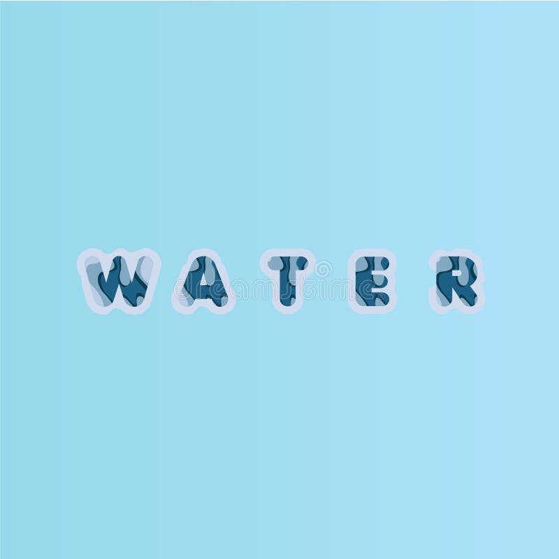 Water Font Vector Template Design Illustration Stock Vector ...