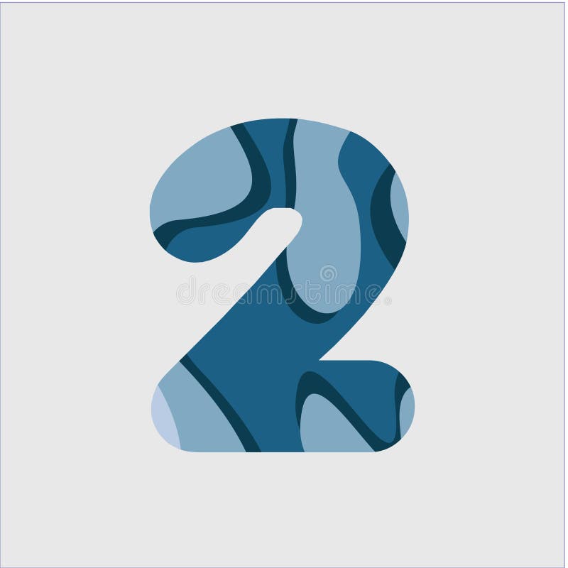 2 Water Font Vector Template Design Illustration Stock Vector ...