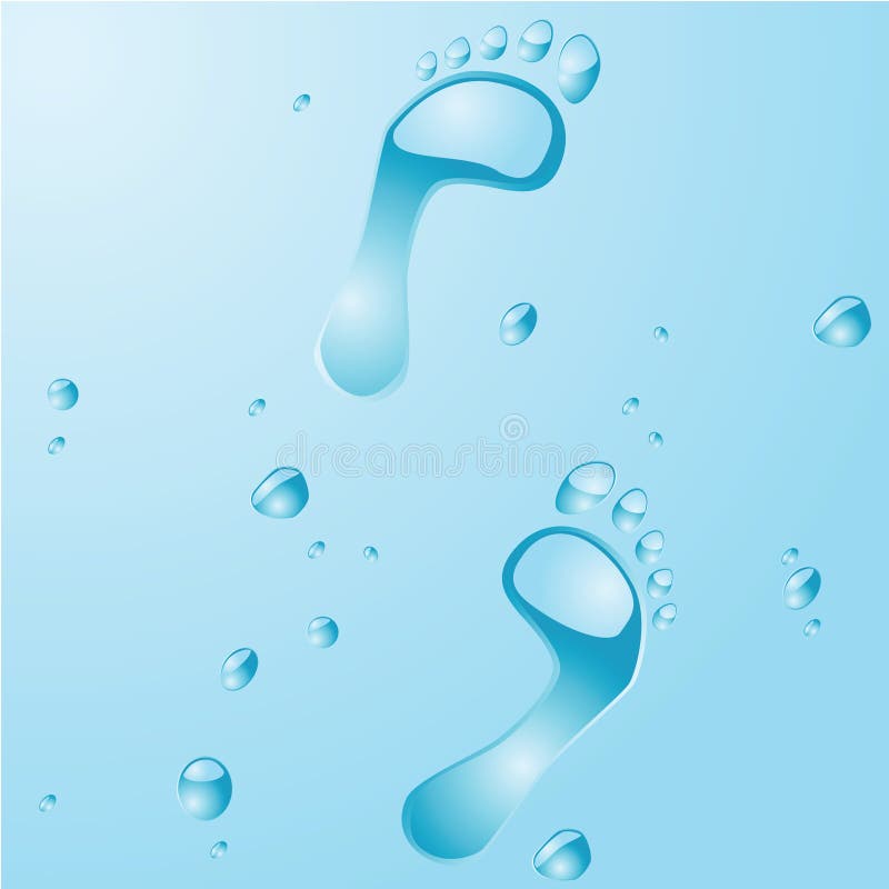 Water footprint stock vector. Illustration of ecological - 32052654