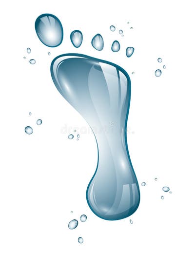 Water footprint stock vector. Illustration of ecological - 32052654