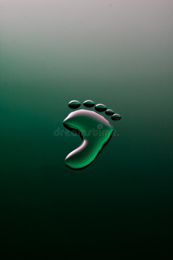Stylized Waterdrops Footprint Stock Photo - Image of bubbles, sign: 2681440