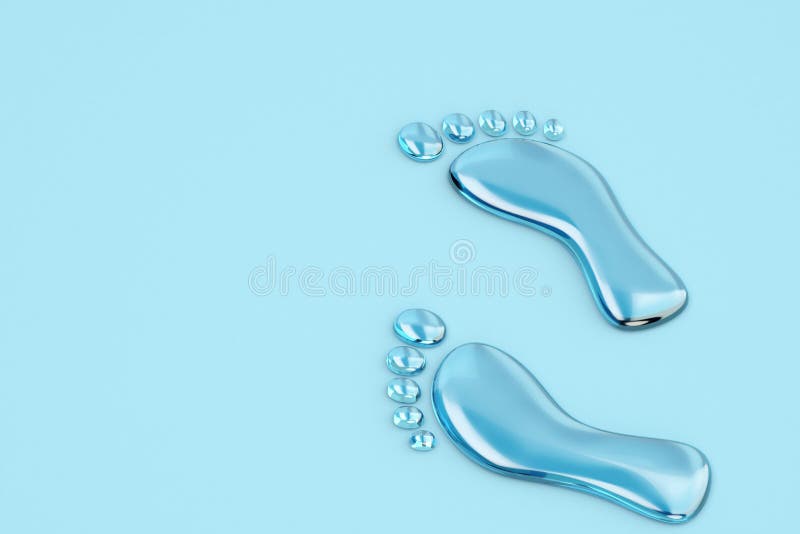 Water footprint stock illustration. Illustration of mark - 17004451