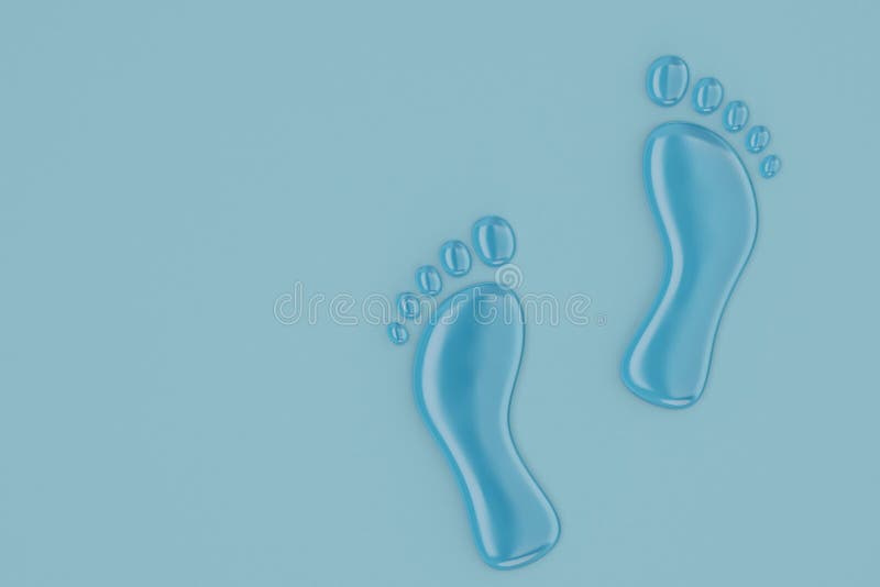 Wet Footprint Stock Illustrations – 321 Wet Footprint Stock ...