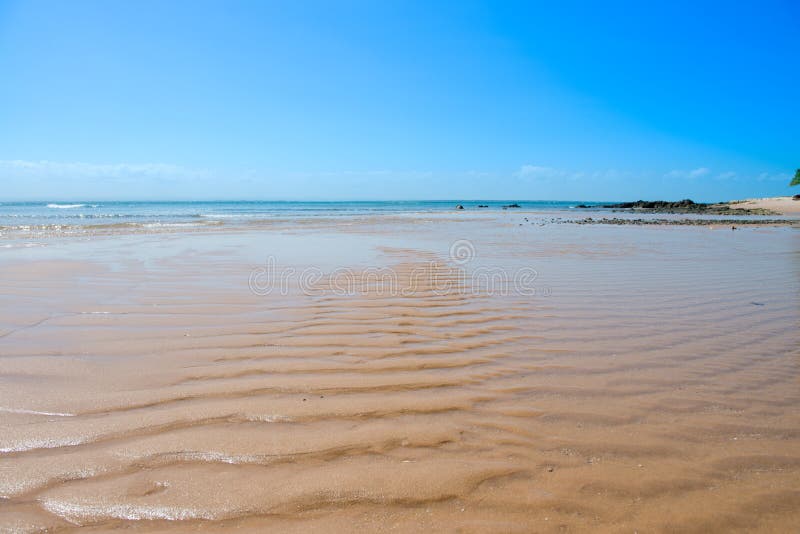 Water Forms and Effects All Over the Beach Stock Photo - Image of ...