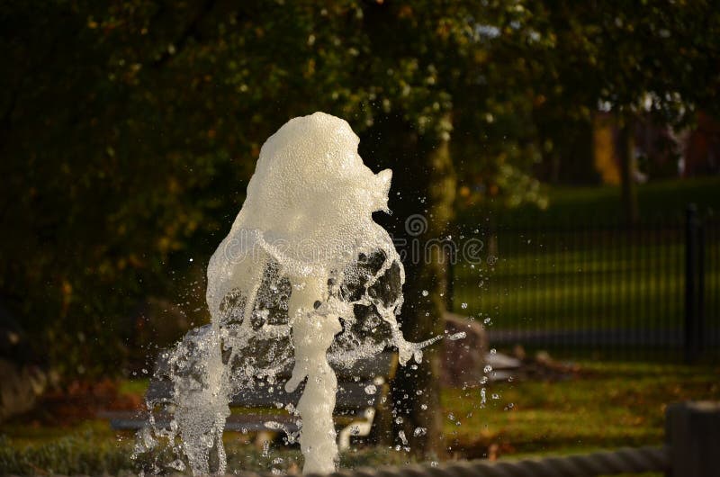 Water Fountain Captured with Fast Shutter Speed Stock Image - Image of ...