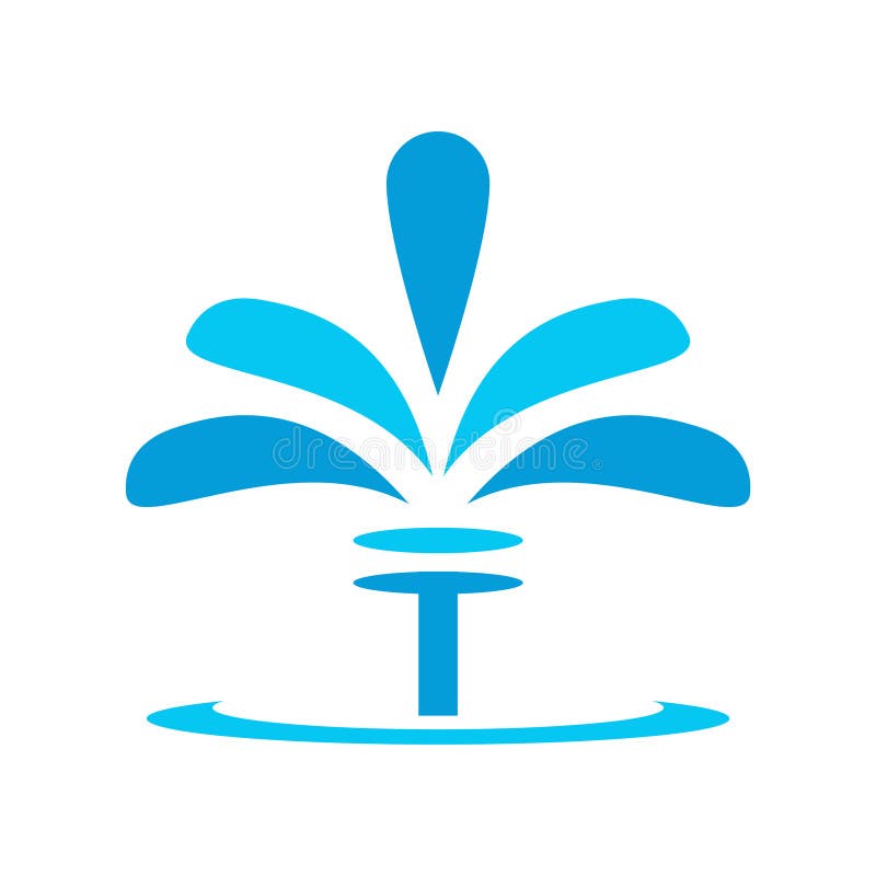 Water Fountain Icon Logo Design Template Stock Vector - Illustration of ...