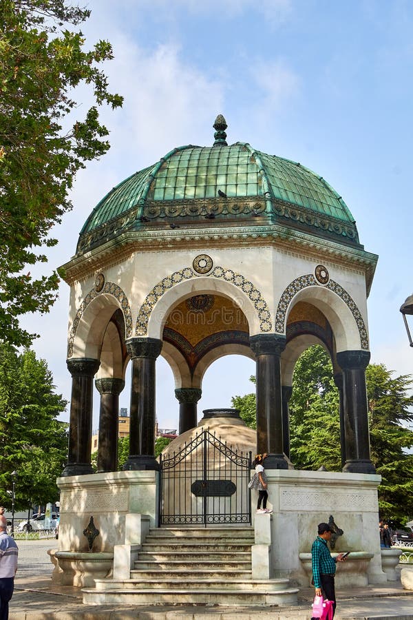 Water fountain in Istanbul editorial stock photo. Image of memorial ...