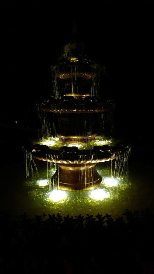 Water Fountain during the Night Stock Image - Image of night, water ...