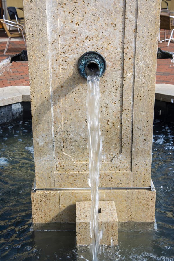 Water Fountain Spewing Water at a Local Winery Stock Image - Image of ...
