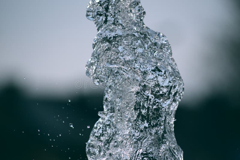Water Fountain with Splashes of Water. Stock Photo - Image of branch ...