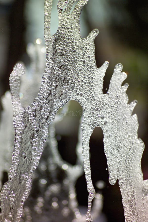 Water Fountain Splashing, Creating Interesting Shapes with Bubbles ...