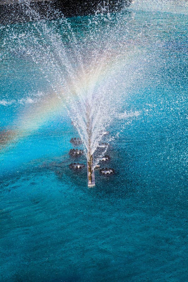 A Water Fountain Sprinkling Water on Display Stock Photo - Image of ...