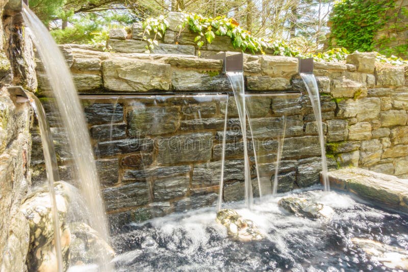 Water Fountain in Stone Building Stock Photo - Image of stone, water ...