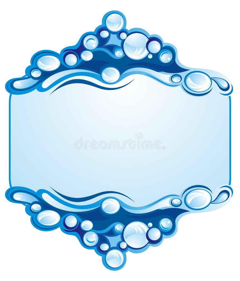Water frame stock vector. Illustration of isolated, ripple - 42277369