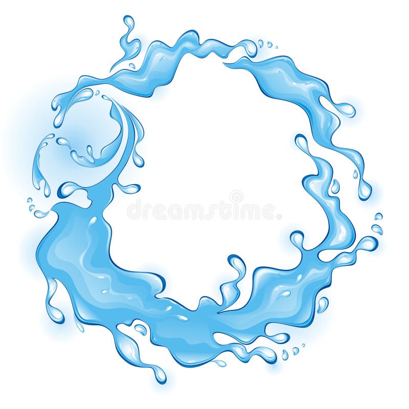 Water frame. stock vector. Illustration of shiny, ornamental - 37140408