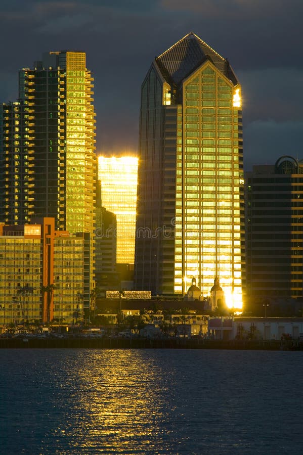 Water front Skyscraper stock image. Image of front, diego - 7903591