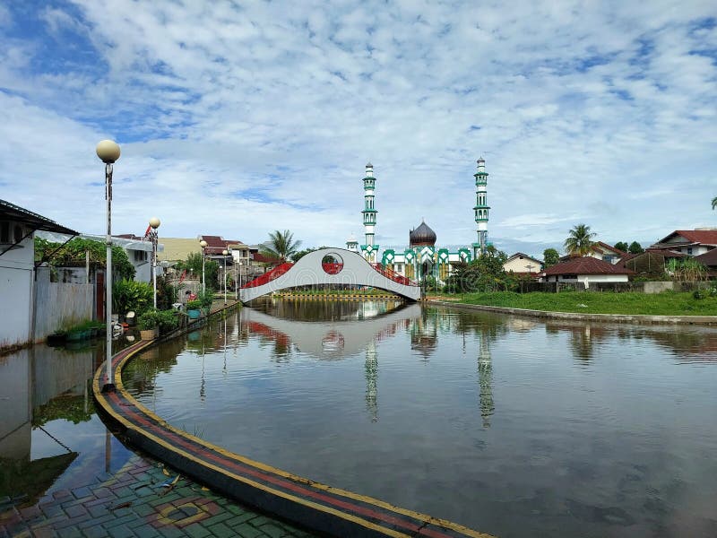 Water Front View of a City in West Kalimantan Stock Photo - Image of ...