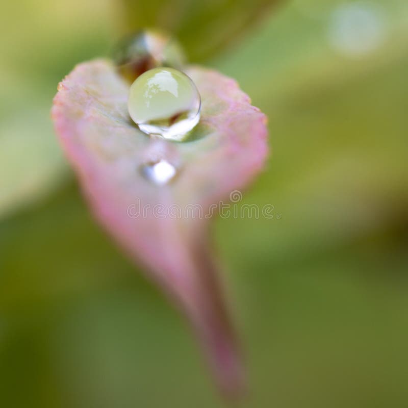 Water Frop on a Leaf, Macro, Vertical Stock Photo - Image of detail ...