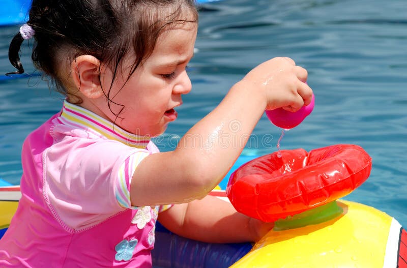 Water fun stock photo. Image of play, cute, active, blue - 7277160