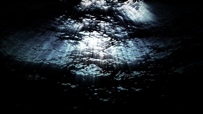 Underwater Ocean Waves Ripple and Flow with Light Rays Stock Footage ...