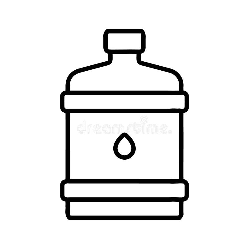 Water Gallon Icon Flat Logo Isolated Symbol Stock Vector - Illustration ...
